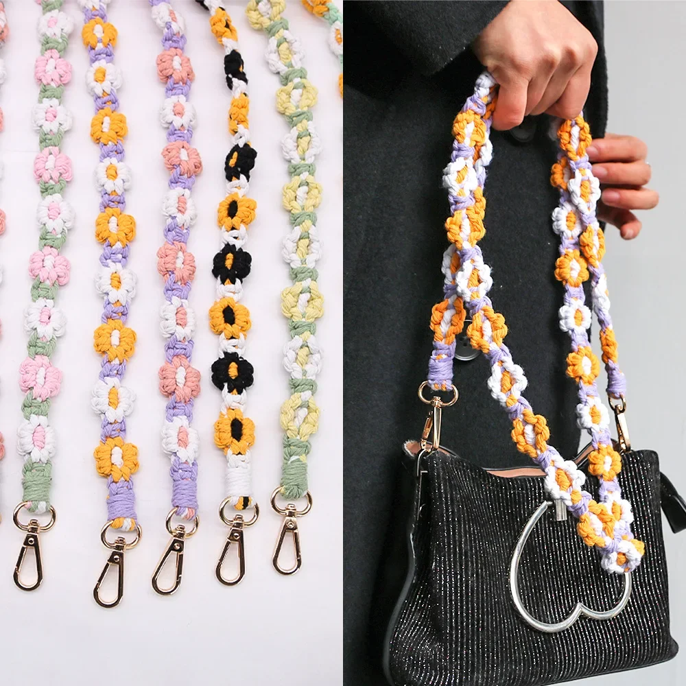 Cotton-Rope-Woven-Mobile-Phone-Lanyard-Bag-Hanging-Rope-Flower-Woven ...