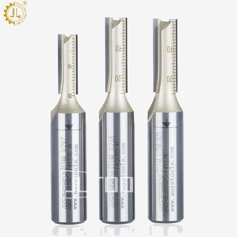 Arden 1pc Two Flute Straight Bits Router Cutter Woodworking Shank Two ...