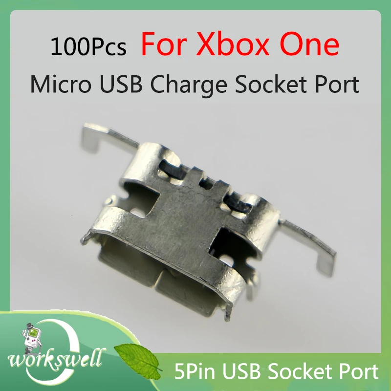 100Pcs For Xbox One Micro USB Charge Port Socket For Xbox One X Gamepad ...