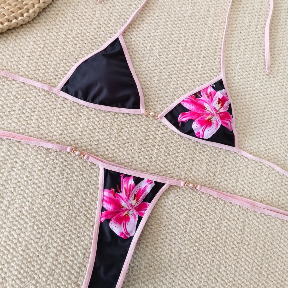 Micro Bikinis 2026 Sexy Swimsuit Stripe Swimwear Women Thong Bikini Set ...