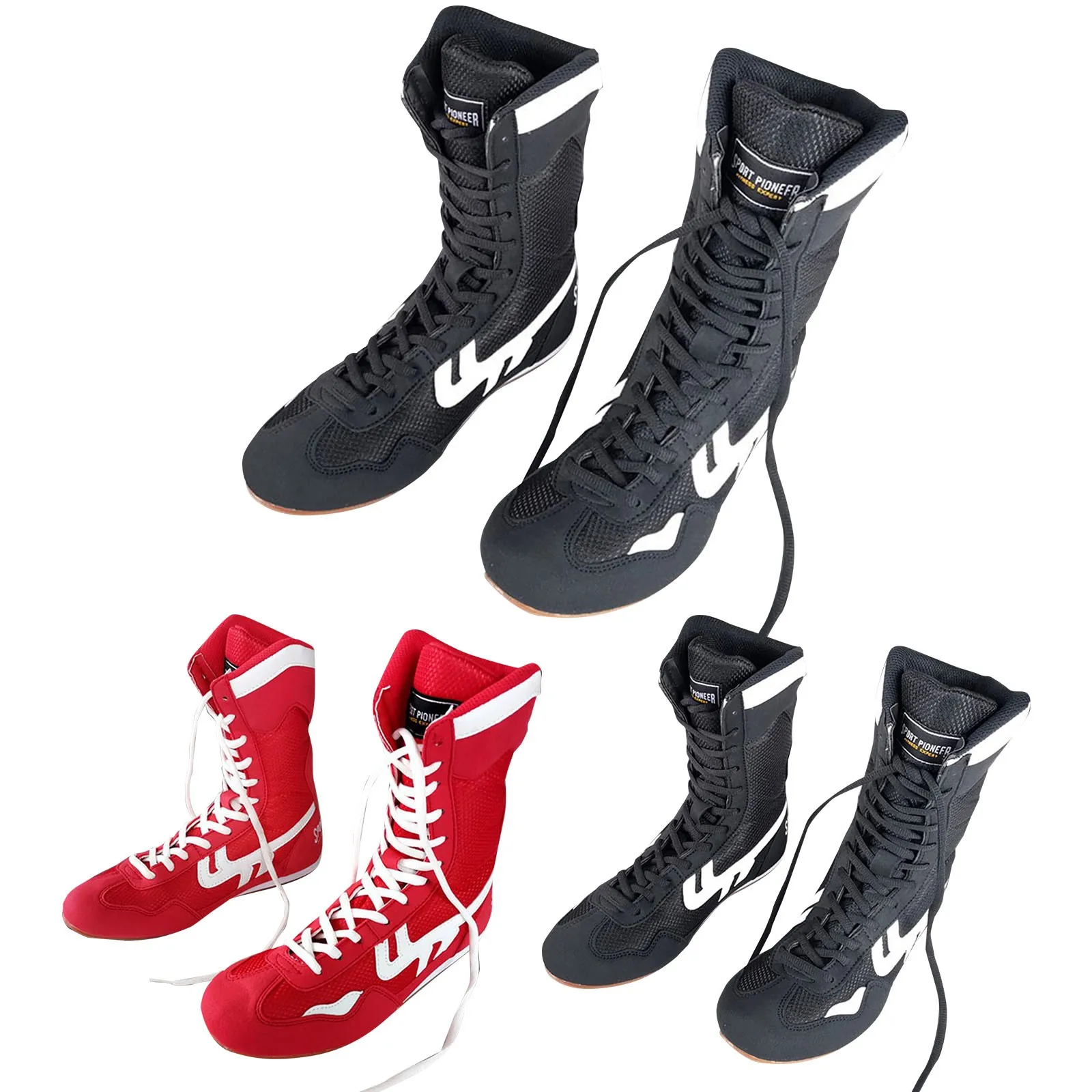 Boxing-Shoes-High-Top-Training-Wrestling-Shoes-Long-Boots-Boxing-Shoes ...