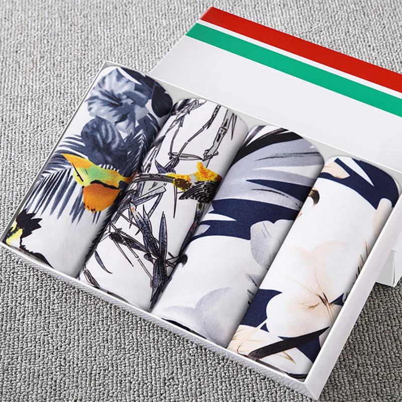 Calcinha-impressa-sem-costura-para-homens-cuecas-respir-veis-pack-boxers-moda-ntima-boxer ...
