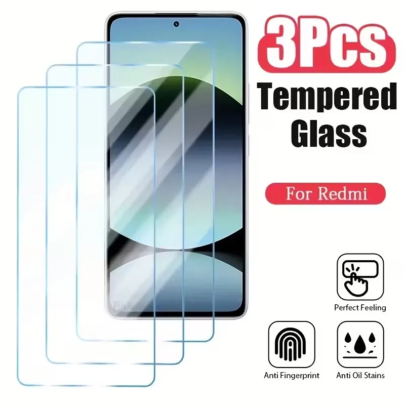 3Pcs Front Tempered Glass For Xiaomi Redmi Note 14 11 12 13 Pro 5G ...