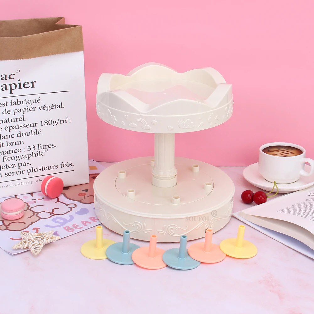 New Rotary Sushi Machine Automatic Rotating Dessert Cupcake Display ...