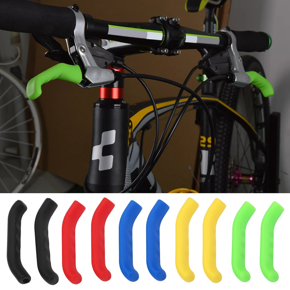 Bike Accessory 5 Colors Bike Brake Lever Cover Silicone Grips Anti Slip ...