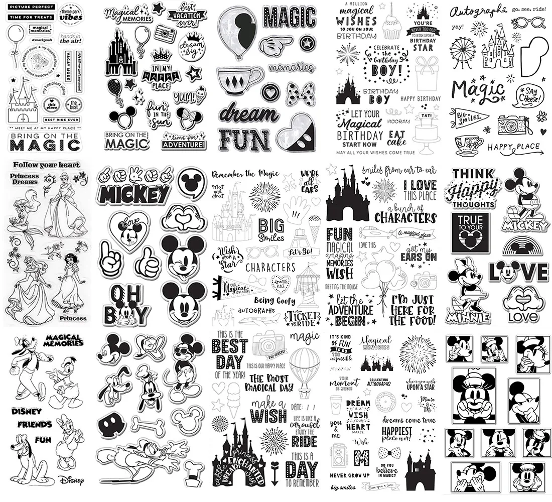 Disney-Magical-Day-Stamps-And-Dies-for-DIY-Scrapbooking-Paper-Card ...
