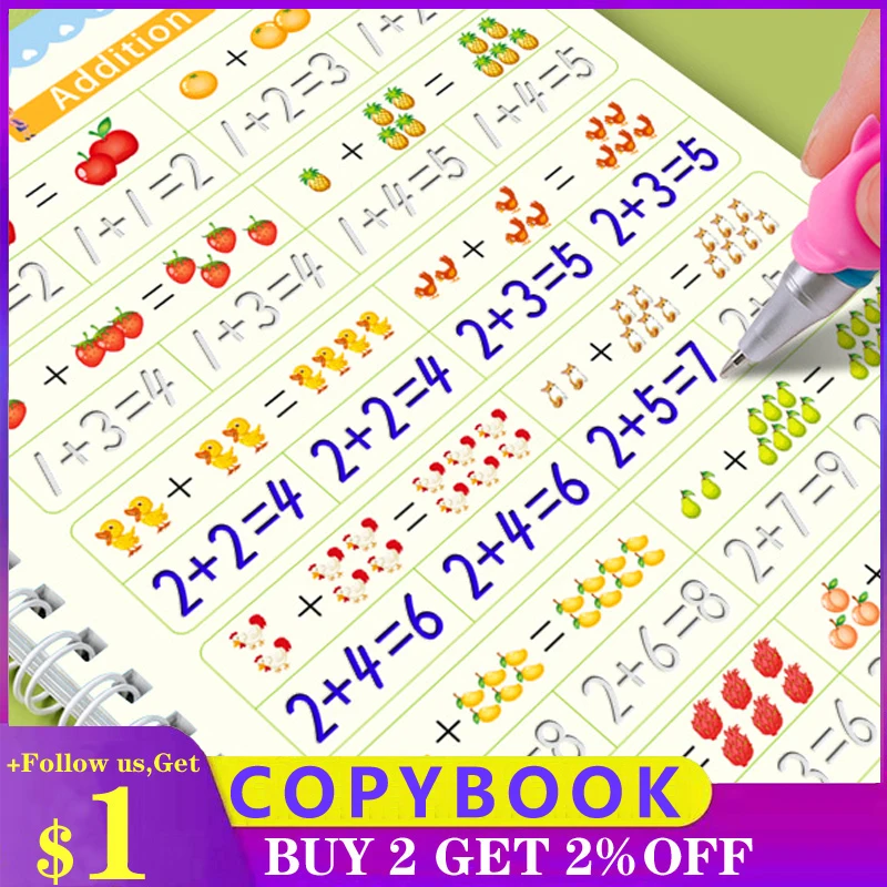 4pcs-Magic-Groove-Practice-Copybook-Pen-Preschools-English-Verison-Kids ...