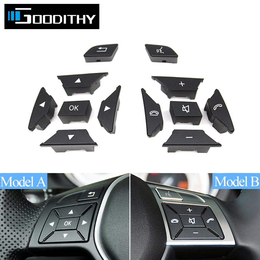 Car Steering Wheel Button Menu Control Switch Cover For Benz C E Glk A ...