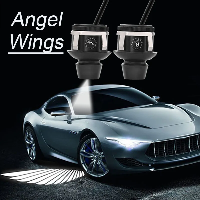 Universal-Modified-LED-Rearview-Mirror-Angel-Wing-Welcome-Light ...
