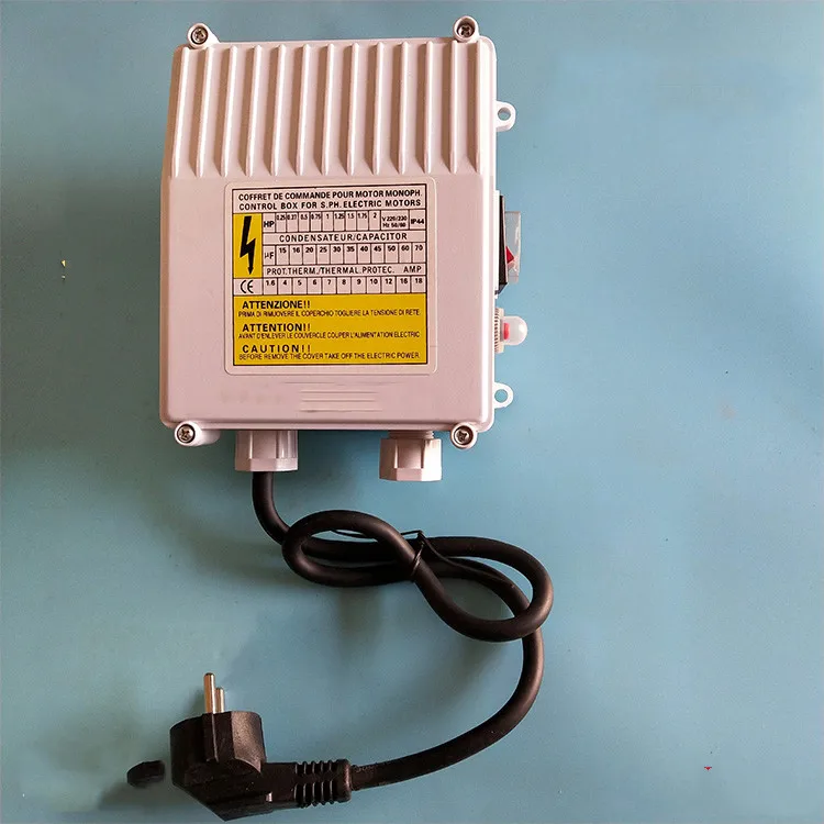 Stainless steel deep well pump external capacitor box single-phase 0.37 ...