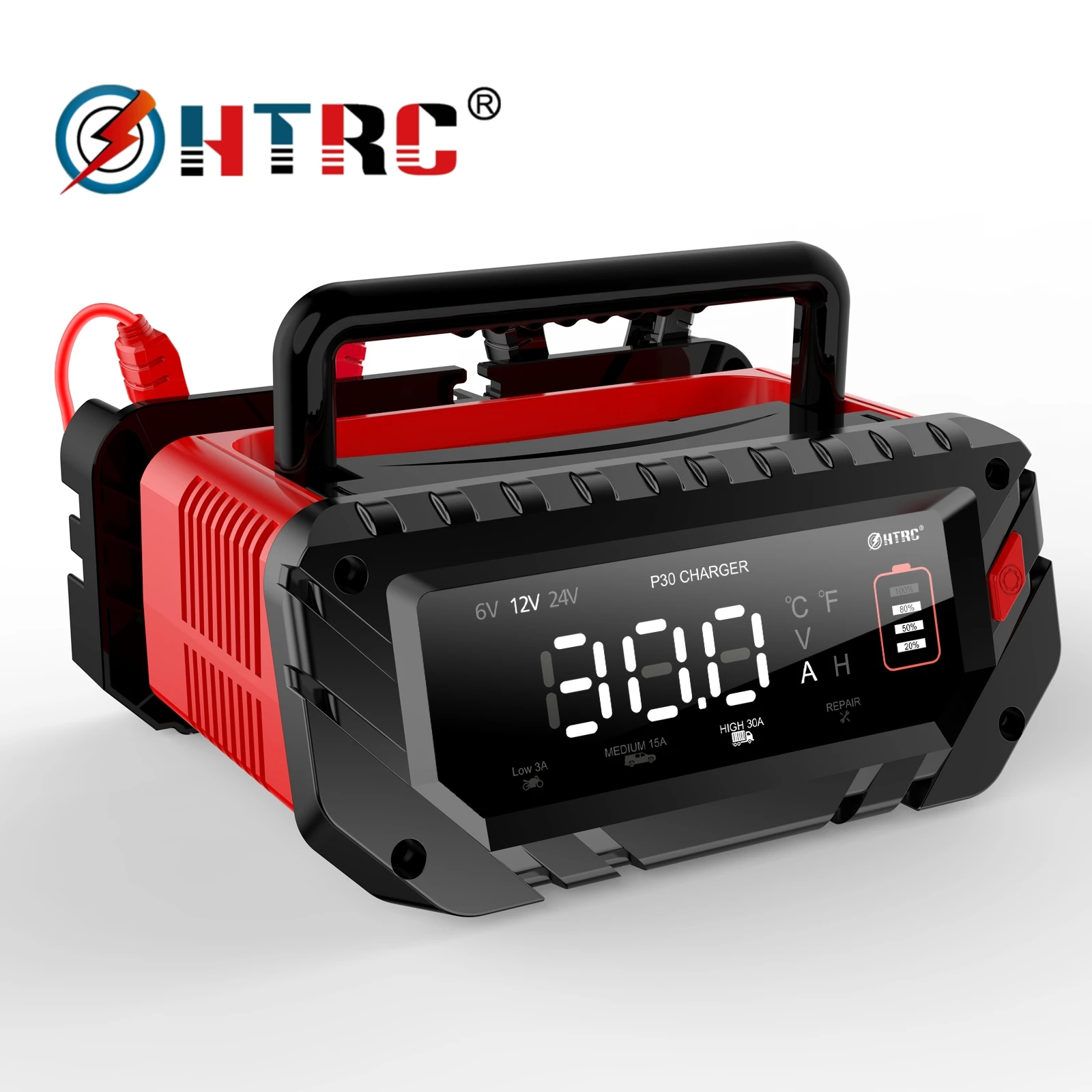 NEW-HTRC-30A-Car-Battery-Charger-6V-12V-24V-LiFePO4-Charger-for-Lithium ...