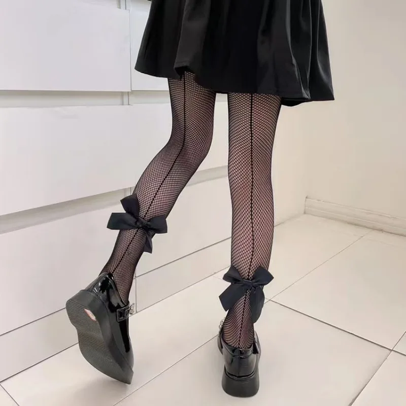 Fishing-Net-Stockings-for-Baby-Girls-Cute-Large-Bow-Lolita-Pantyhose ...