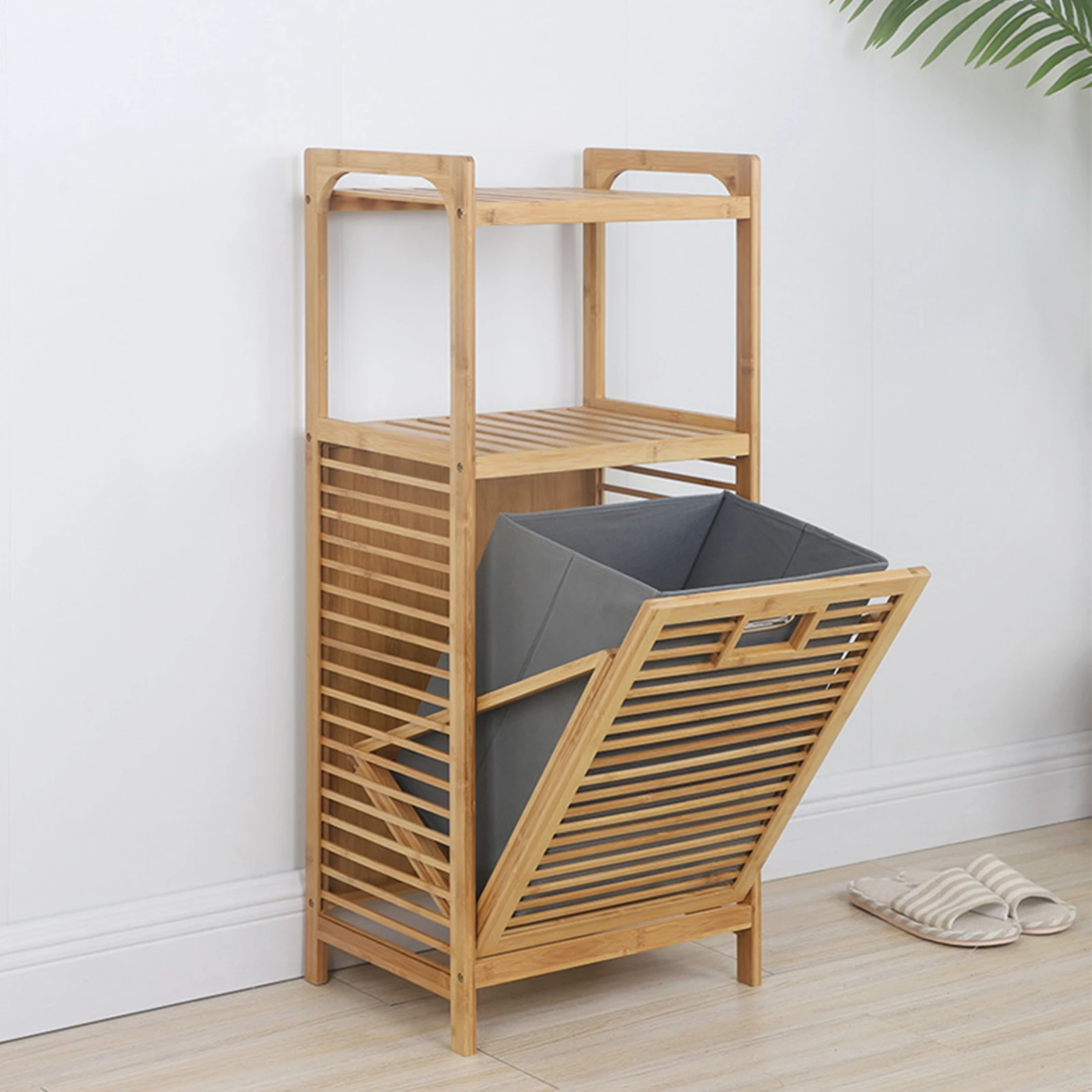 Bamboo Laundry Basket For Household Goods/Simple Storage On Laundry ...