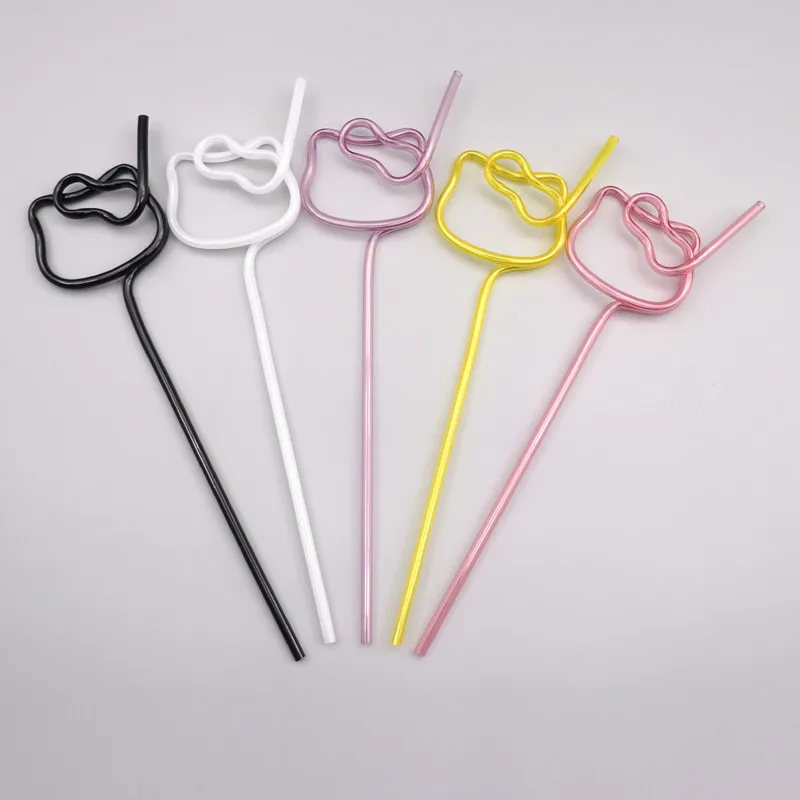 Hello-Kitty-Straw-Sanrio-Anime-Figure-Colorful-Funny-Shape-Straws ...