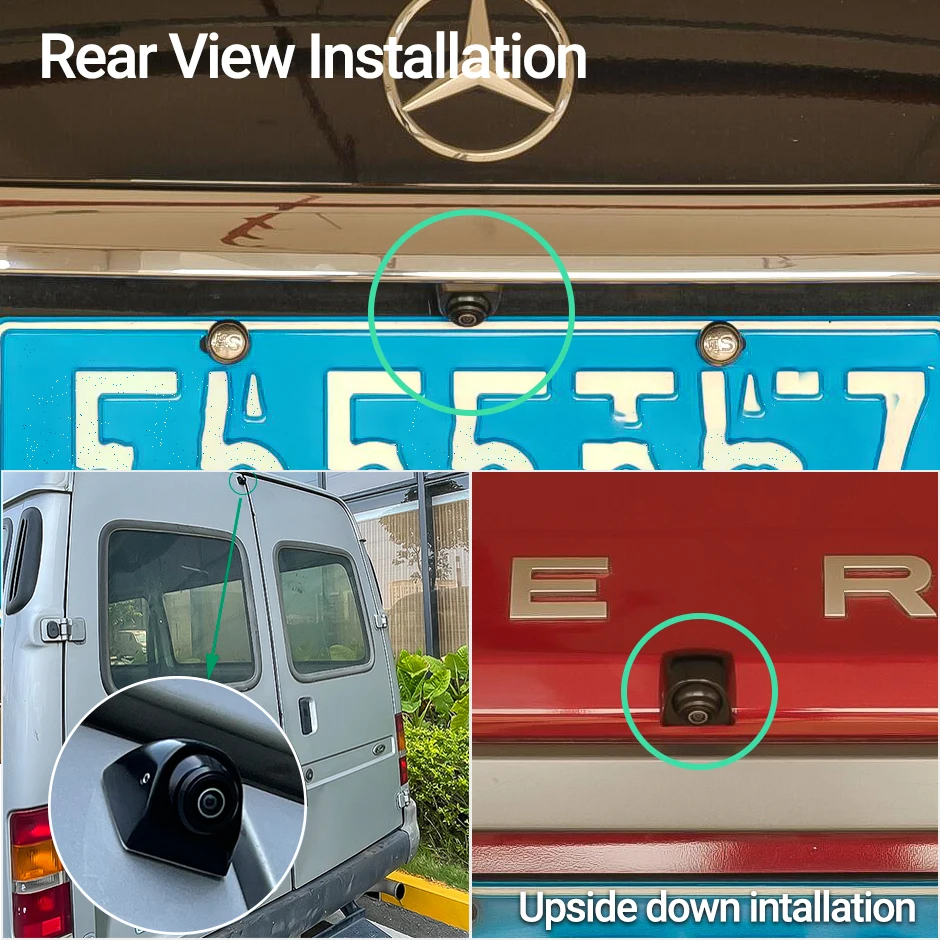 GreenYi 4 Pin Aviation Head Cable HD 1080P Rear Reversing Backup Camera ...