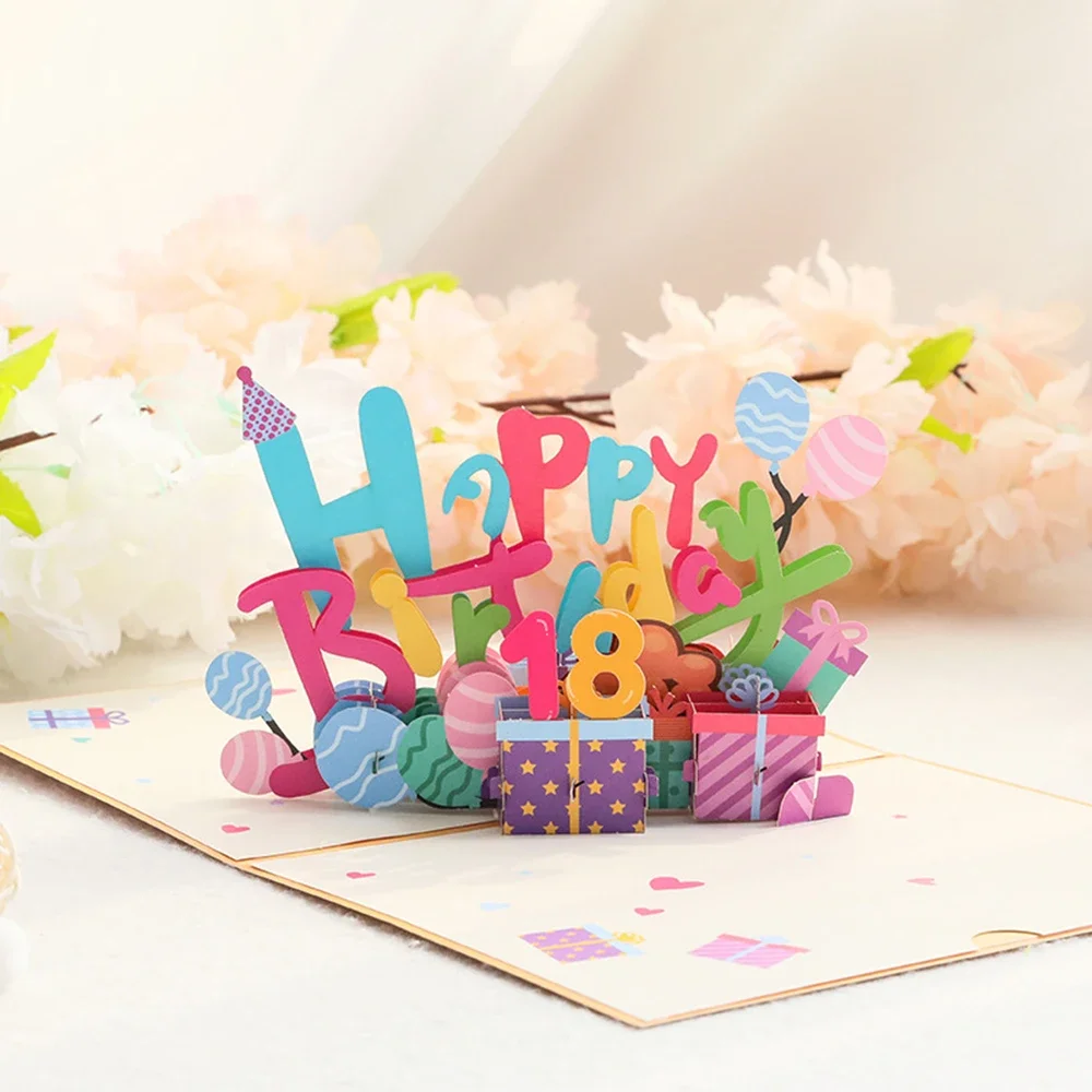 3D-Happy-Birthday-Card-DIY-Numbers-Greeting-Cards-Birthday-Blessing ...