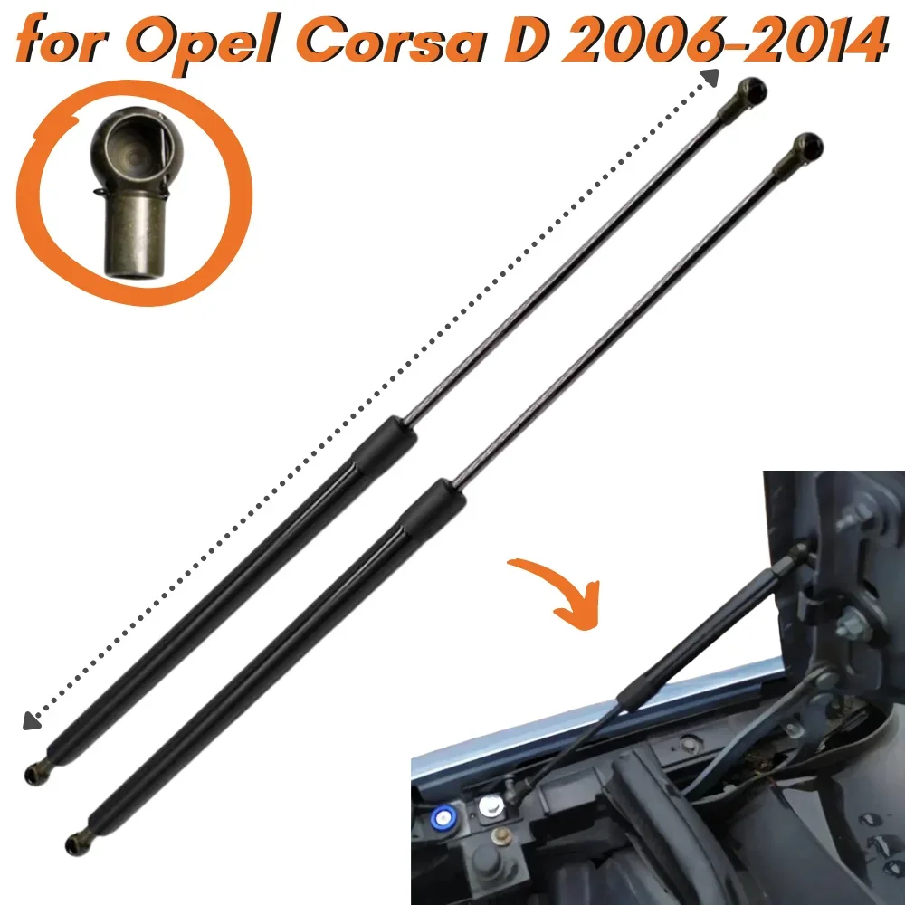 Qty-2-Carbon-Fiber-Hood-Struts-for-Opel-Corsa-D-2006-2014-Front-Bonnet ...