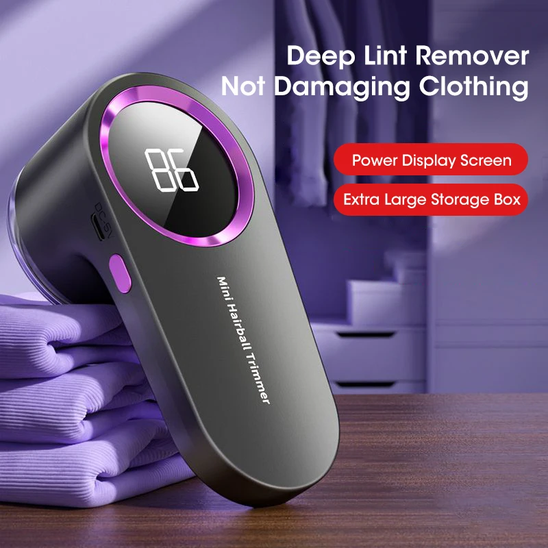 Lint-Remover-For-Clothing-LED-Digital-Electric-Pellet-Fluff-Remover-USB ...