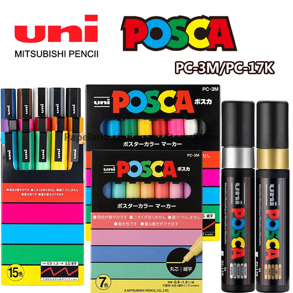 UNI-POSCA-Markers-Art-Supplies-Painting-Supplies-Graffiti-Pens-Office ...