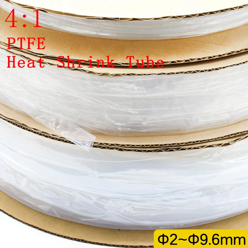 Diameter 2mm 4mm 6mm 8mm 9.6mm PTFE Heat Shrink Tube 4:1 Shrinkage Ratio High Temperature 260Deg ...