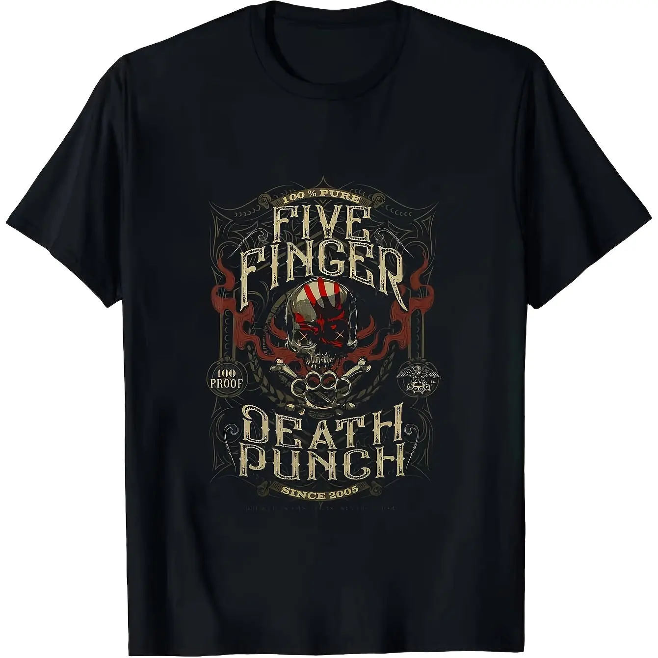 Men's Five Finger Death Punch Logo T-Shirt Official Merch Heavyweight ...