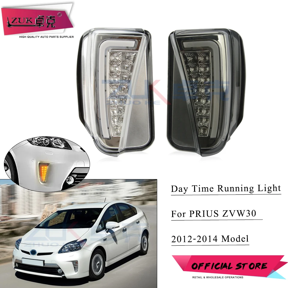 Car-Accessories-Front-Bumper-LED-Daytime-Running-Light-DRL-Turn-Signal ...