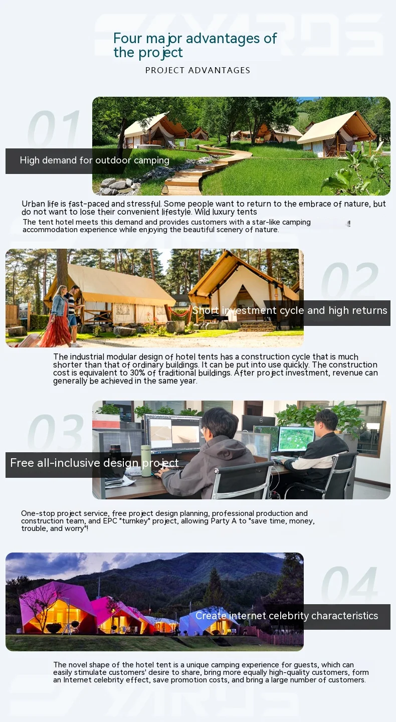 Holiday Camp Steel Structure Special-Shaped Camping Cabin Tent Outdoor ...