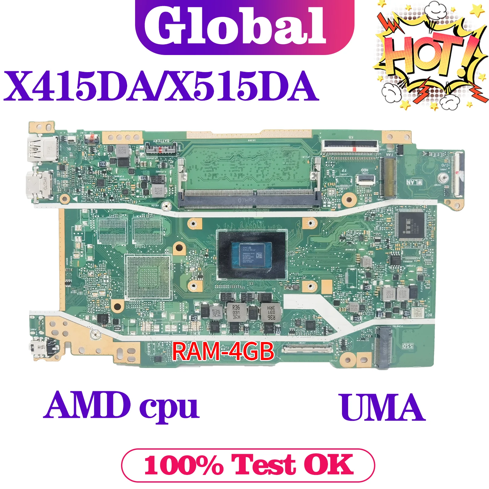 KEFU-X415D-Mainboard-For-ASUS-X415DA-X415DAP-M415DA-M515DA-D515DA ...