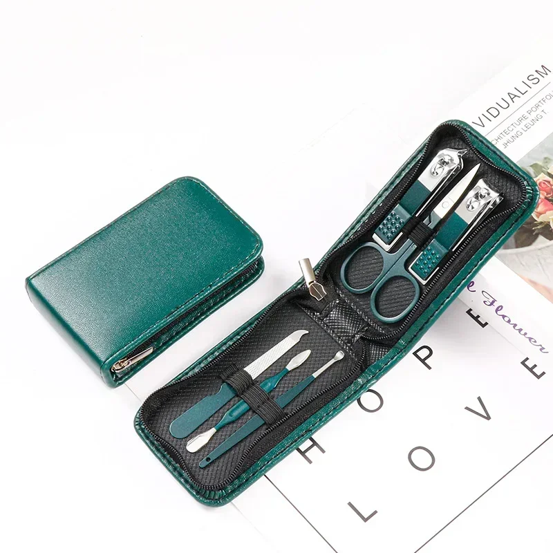 Green-Nail-Clipper-Set-Manicure-Pedicure-Tool-Manicure-Set-for-Men-and ...