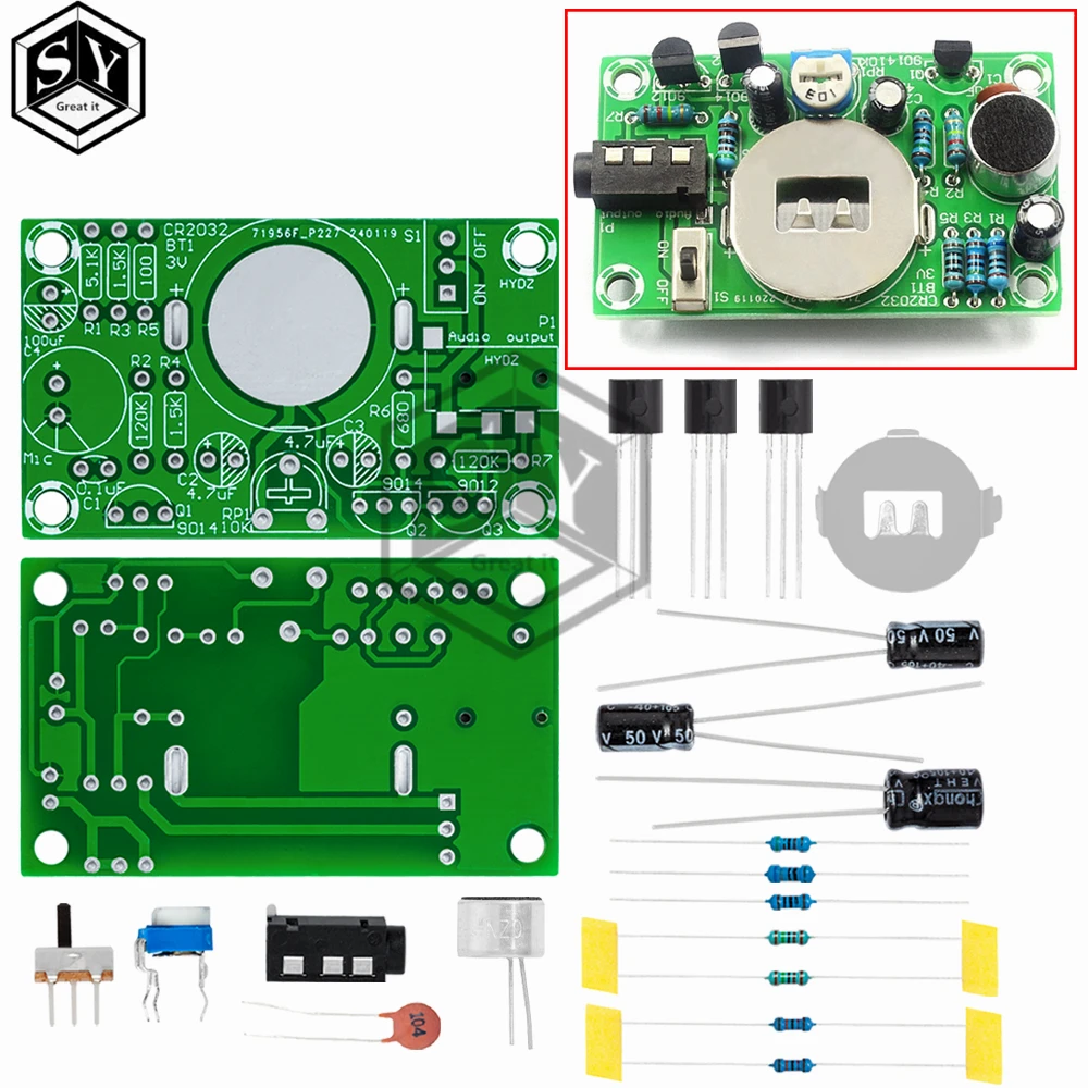 Audio-amplifier-loose-parts-hearing-aid-kit-practical-training-and ...