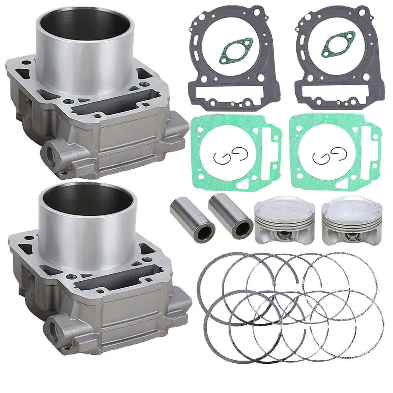 Cylinder Piston Gasket Ring Top End Rebuild Kit 2 Cylinders Piston 2 ...