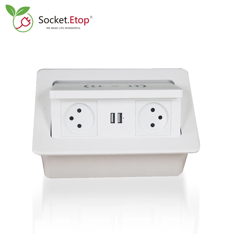 New-Israeli-Plug-Socket-Damping-Pop-Up-with-2-Power-Outlets-2-USB ...