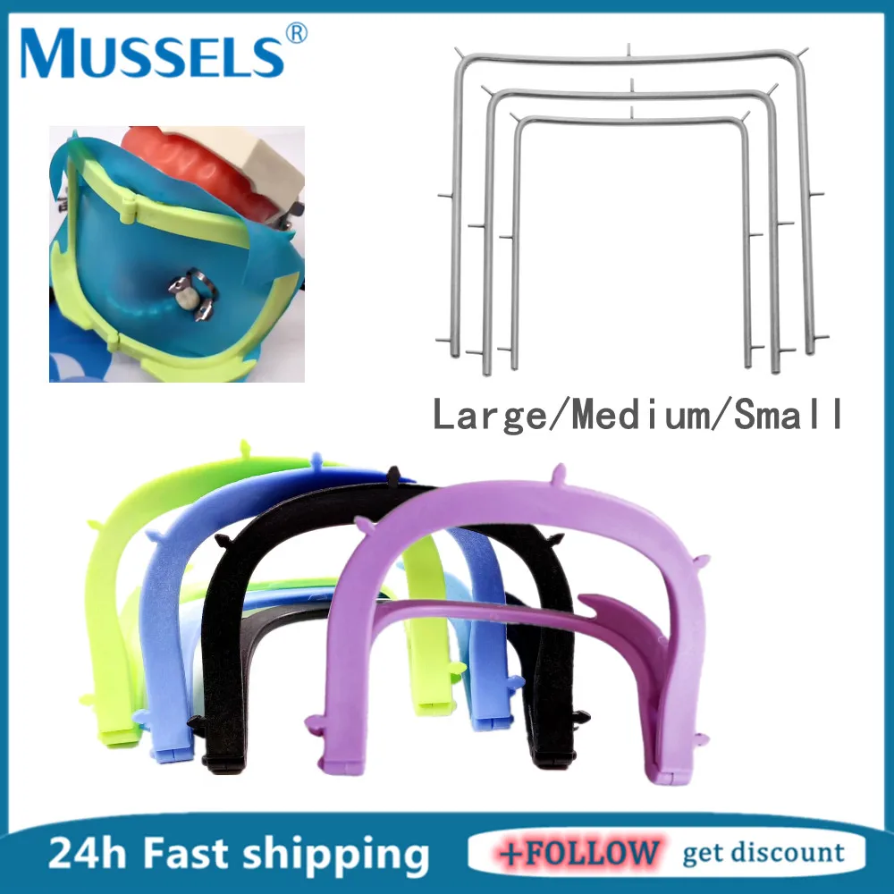 1PC-Dental-Rubber-Dam-Frame-supporto-pieghevole-plastica-acciaio ...