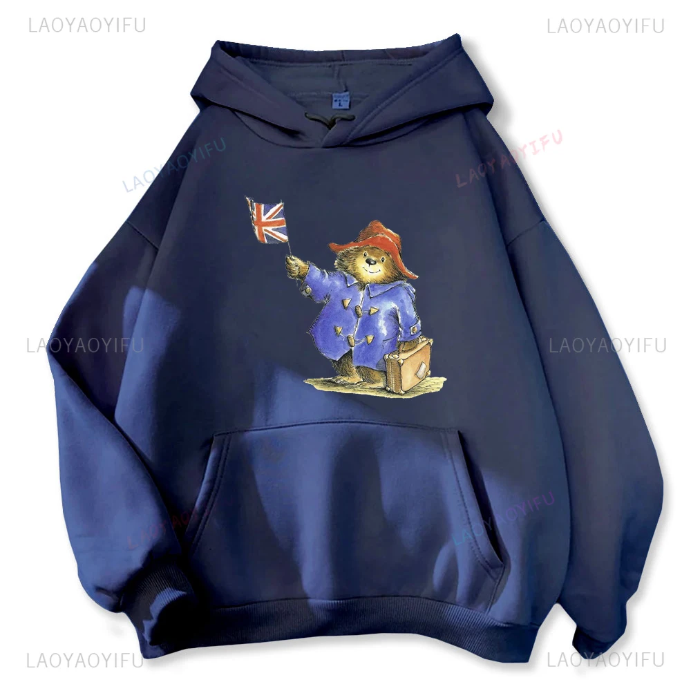 Paddington-Bear-in-London-Printed-Long-sleeved-Hoodie-for-Women-Casual ...