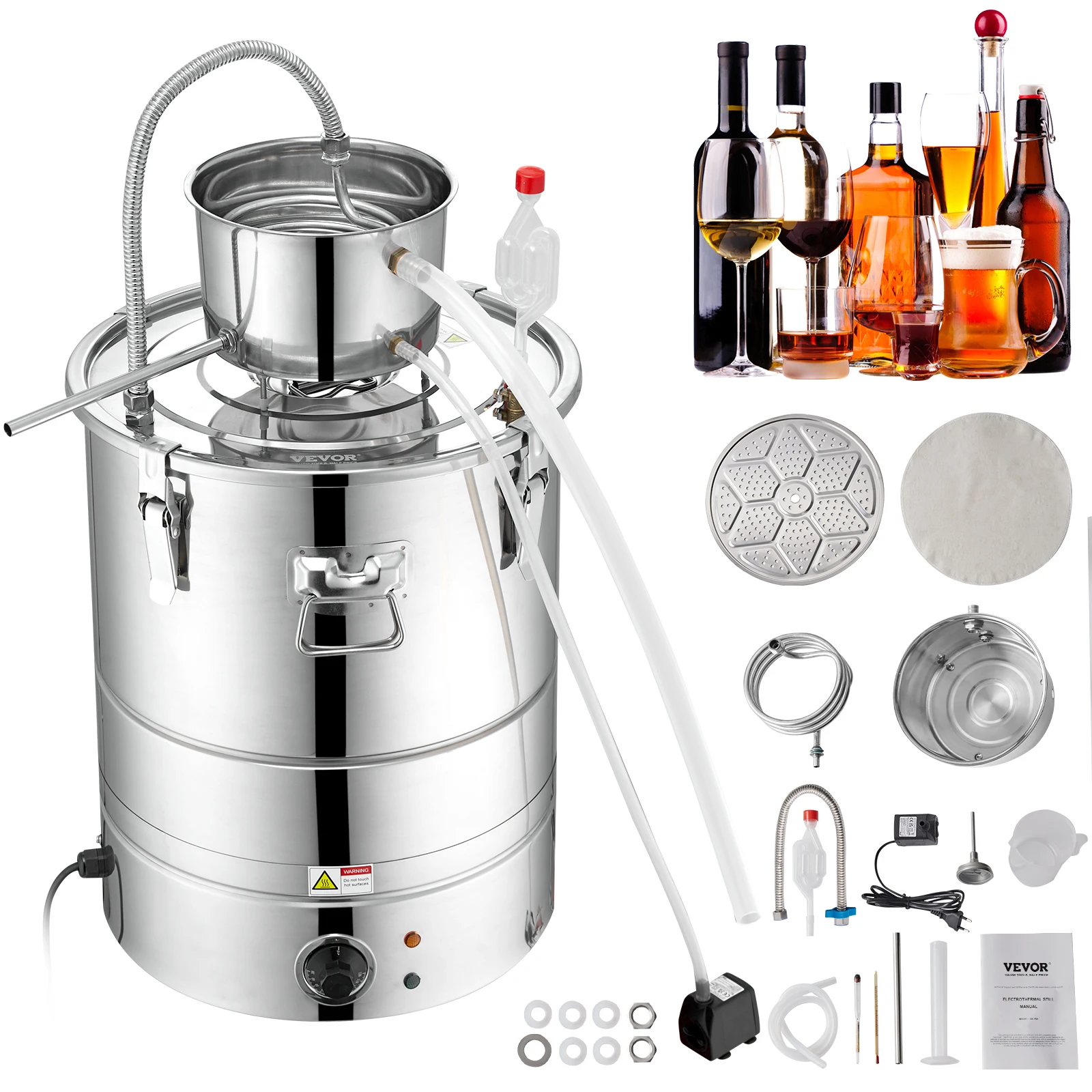 VEVOR-30-50L-Stainless-Steel-Alcohol-Distiller-Alcohol-Still-Essential ...