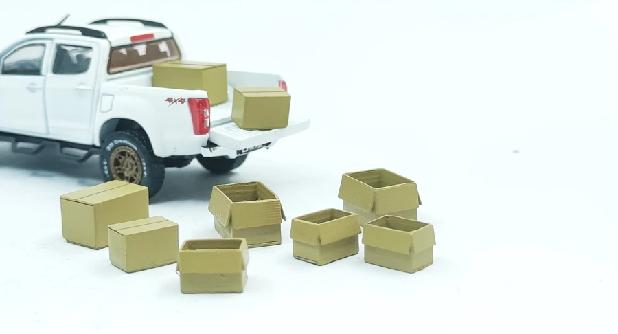 1-64-HO-1-87-Simulation-Cargo-Box-Cardboard-Box-Express-Box-Freight ...