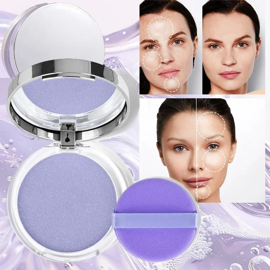 Crema violeta para polvo, piel agradable a la piel, cara Natural, larga ...