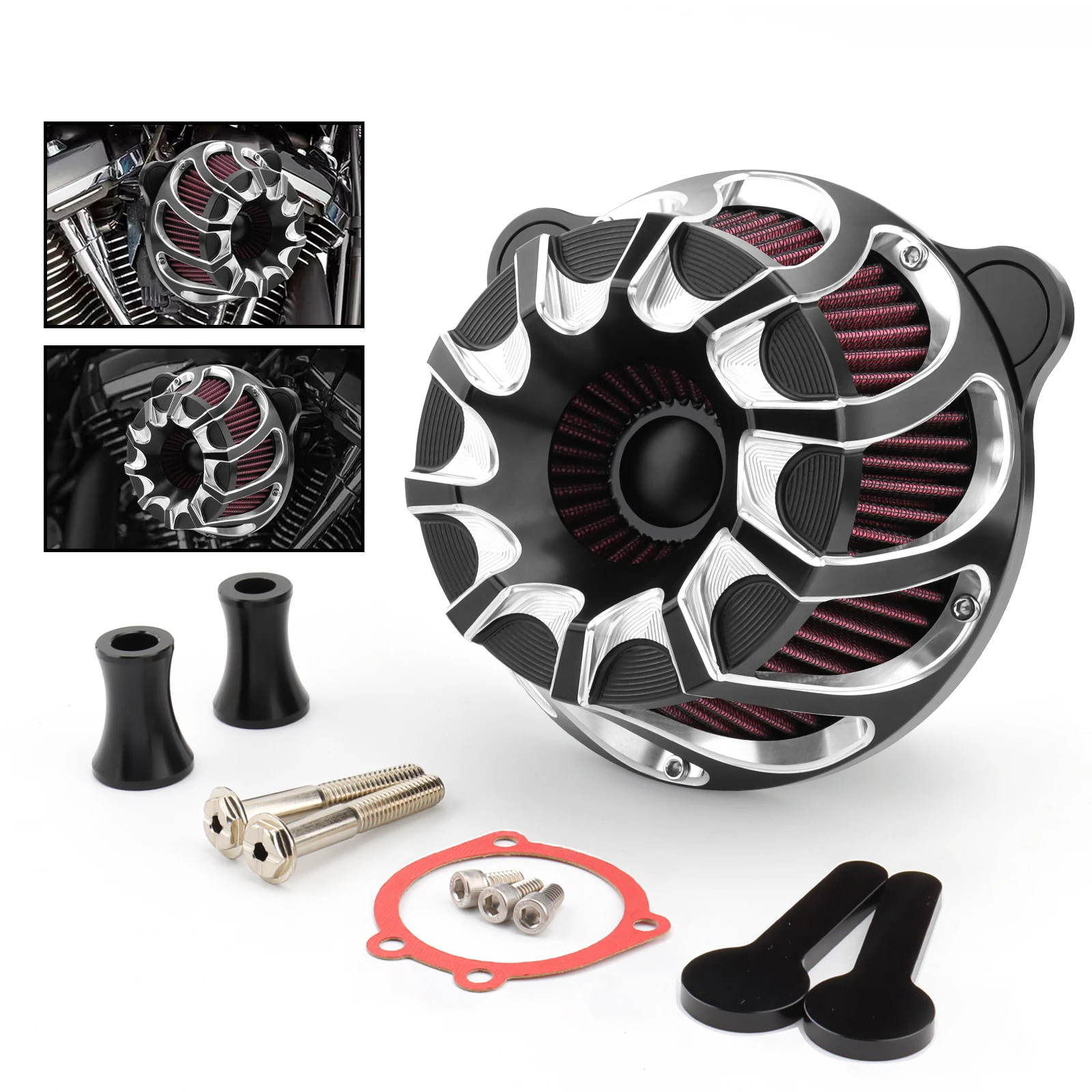 Air-Cleaner-Intake-Filter-For-Harley-Dyna-Fat-Bob-Low-Rider-93-2015 ...