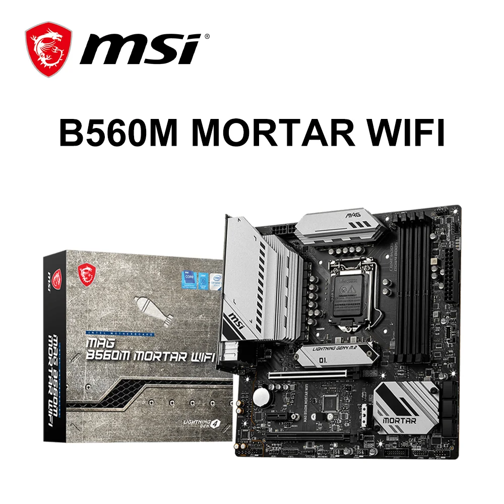 MSI-New-B560M-MORTAR-WIFI-Motherboard-LGA-1200-DDR4-128GB-Intel-B560 ...