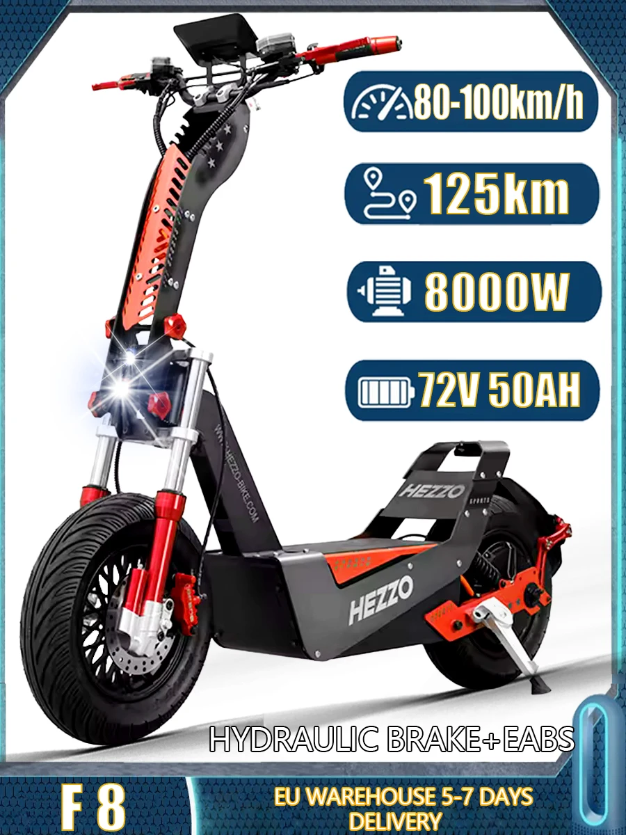 HEZZO-F8-8000W-72V-50AH-Dual-Motor-Electric-Scooter-NFC-Card-Unlock ...