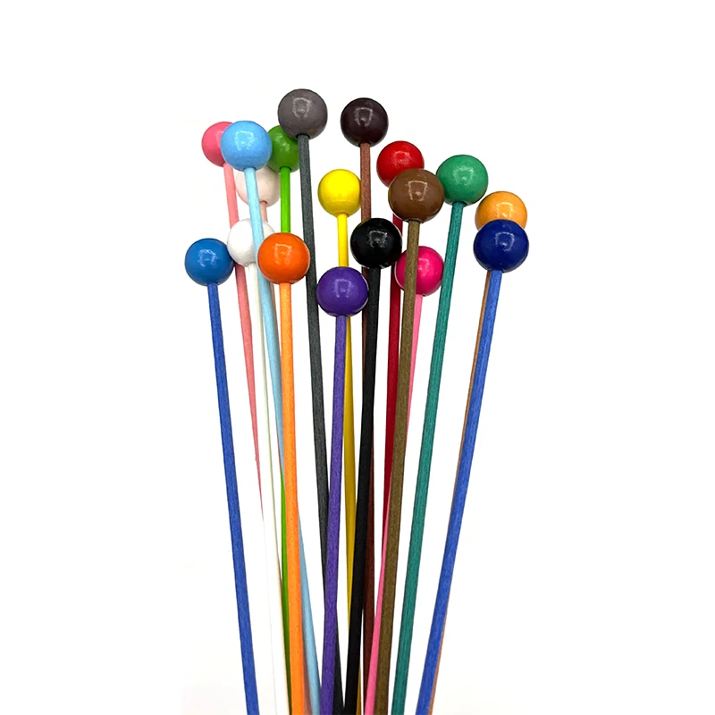 10Pcs Colored Wood Ball Reed Sticks Set - Aromatherapy Accessories for ...