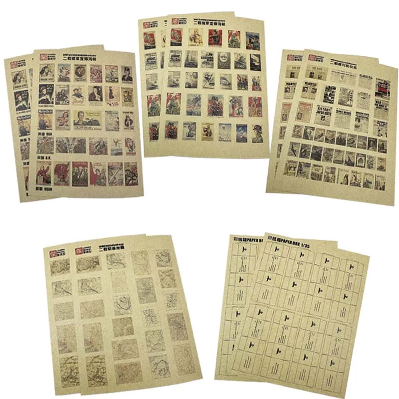 2PCS-1-35-Scale-Miniature-Maps-Posters-Paper-Boxes-DIY-Splicing ...