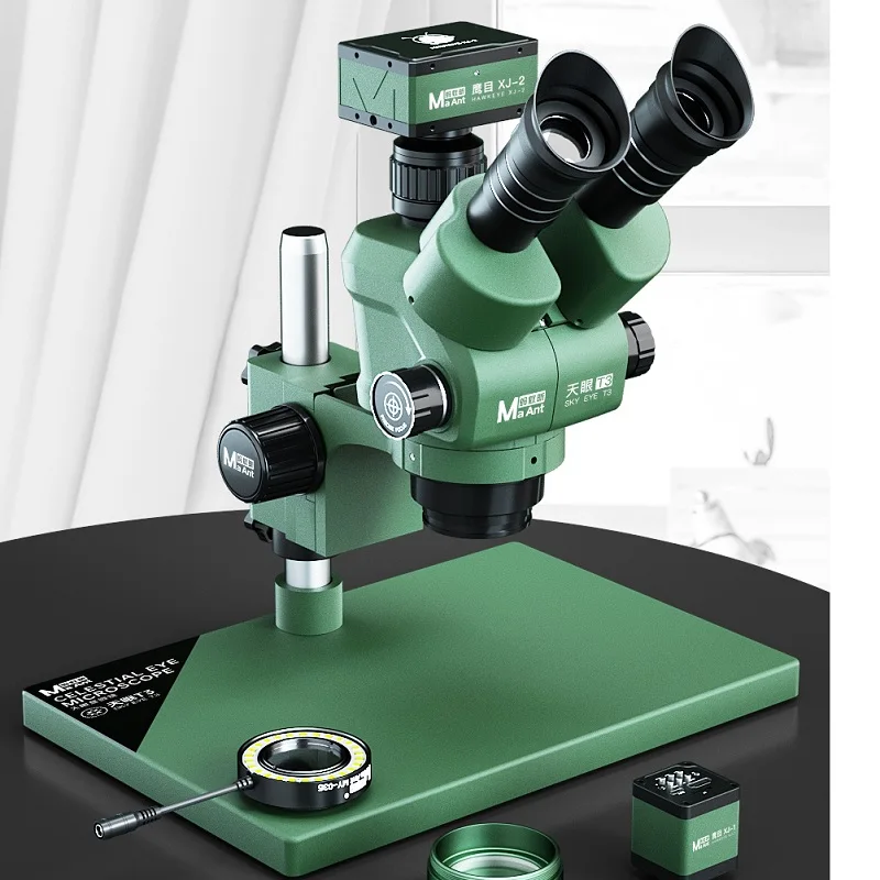 MaAnt-Trinocular-Stereo-Microscope-T3-with-6-5-58x-Zoom-Lens-Stereo ...