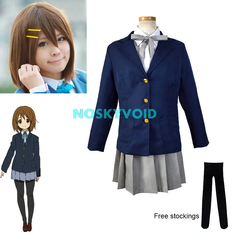 Anime-K-ON-Akiyama-Mio-Costume-Hirasawa-Yui-Cosplay-Wig-High-School ...