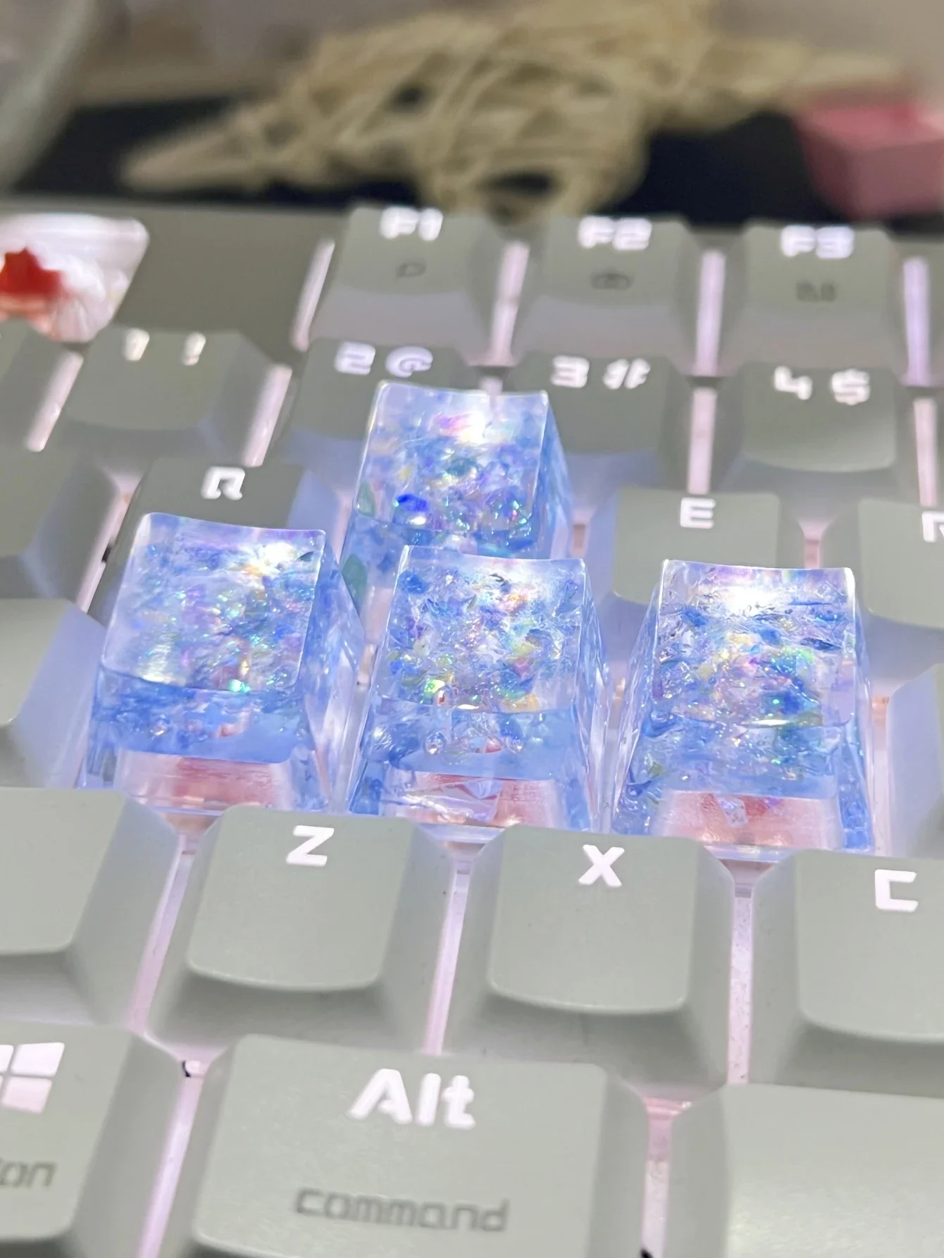 4Pcs-High-Quality-Hot-Sale-Colorful-Translucent-Key-Caps-Cross-Shaft ...