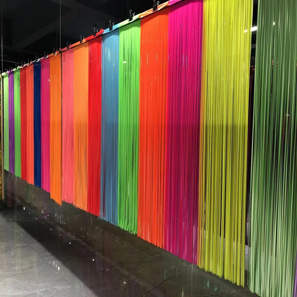 Neon-Curtain-Glow-Party-Decoration-Birthday-Backdrop-Foil-Fringe ...