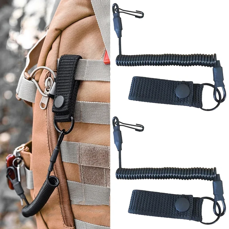 Elastic-Lanyard-Rope-Tactical-Anti-lost-Military-Spring-Safety-Strap ...