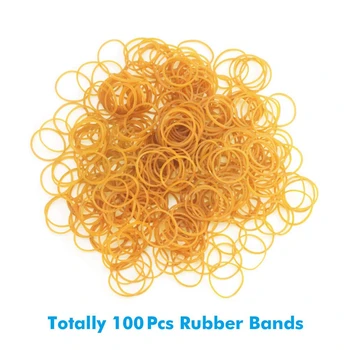 100PCS/Lot Colorful Yellow Elastic Rubber Bands School Office Home ...