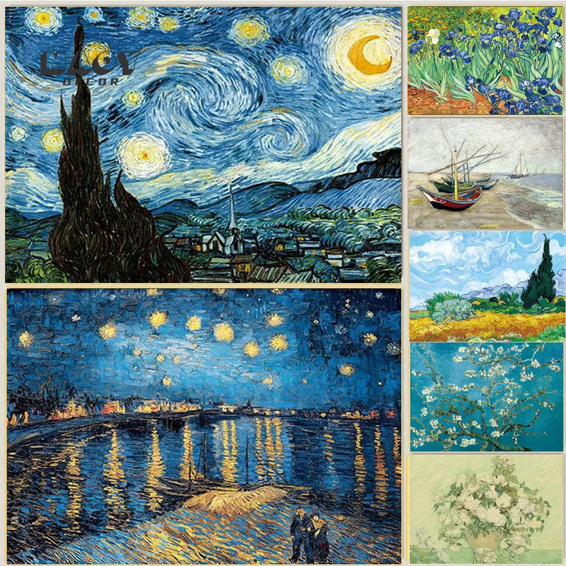 그림 패브릭 포스터 팝아트 인테리어소품 거실 명화 그림액자 캔버스 인테리어 장식품 고흐 유화 작품 크래프트 포스터 해바라기 살구