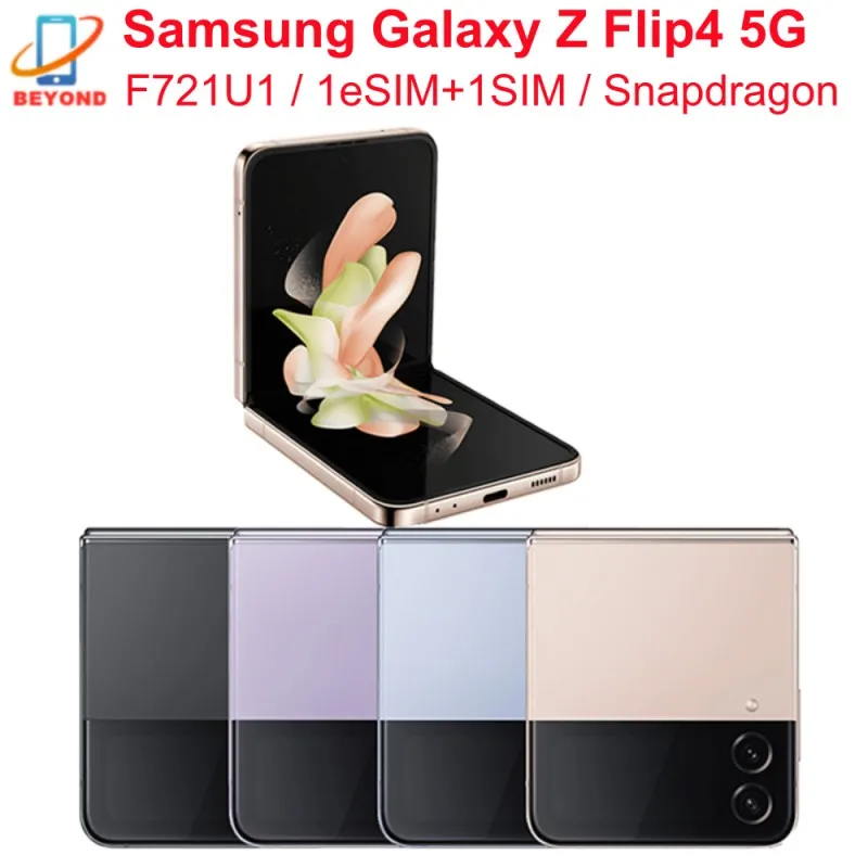 95% New Samsung Galaxy Z Flip 4 Z Flip4 5G F721U1 6.7" 8GB RAM 128 ...